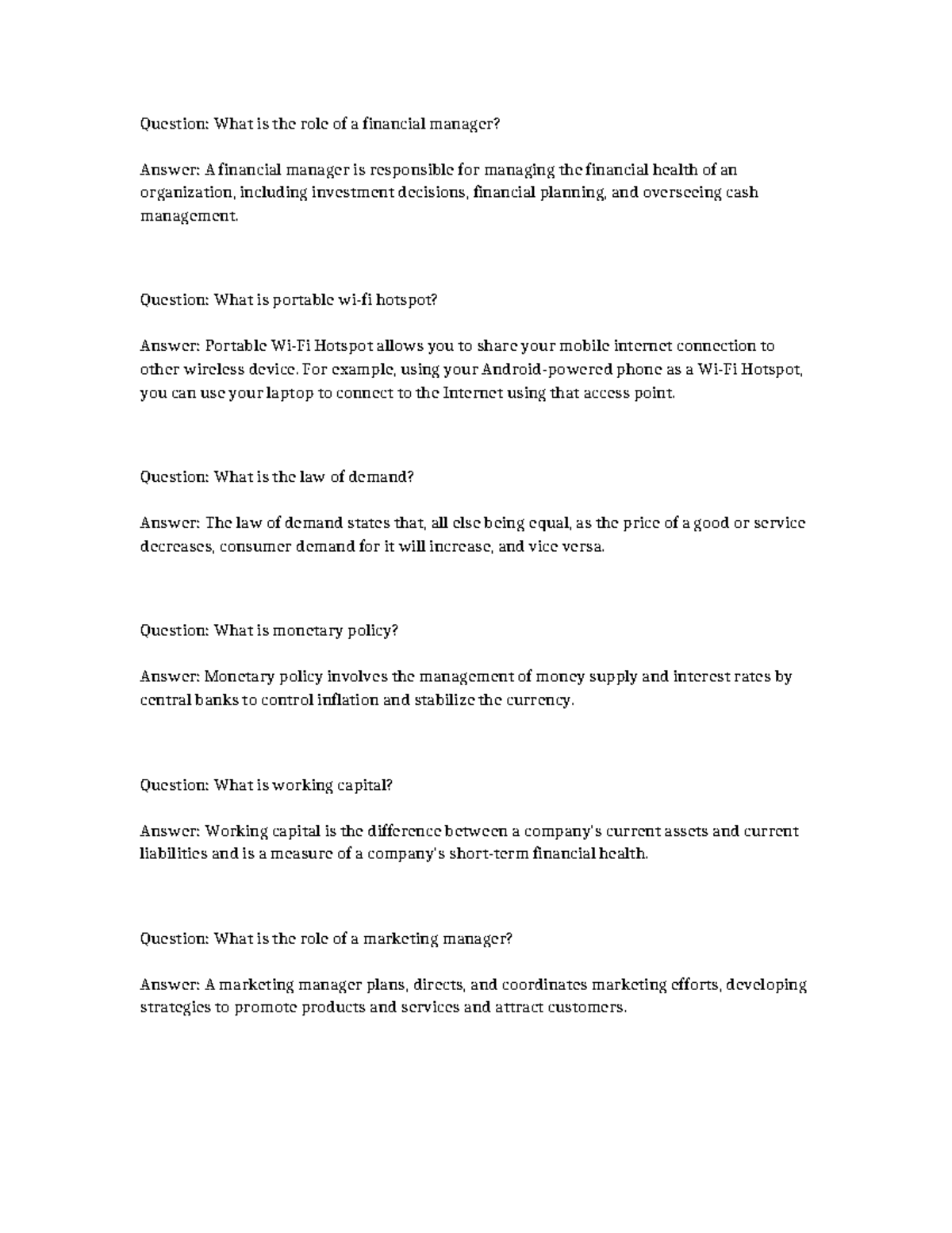 Financial Management & Marketing Insights: Key Concepts Explained - Studocu