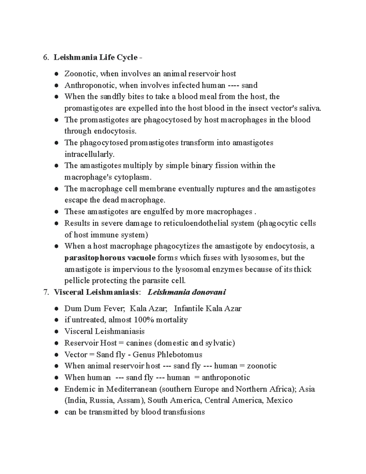 Leishmania Life Cycle & Pathophysiology: Zoonotic & Anthroponotic ...