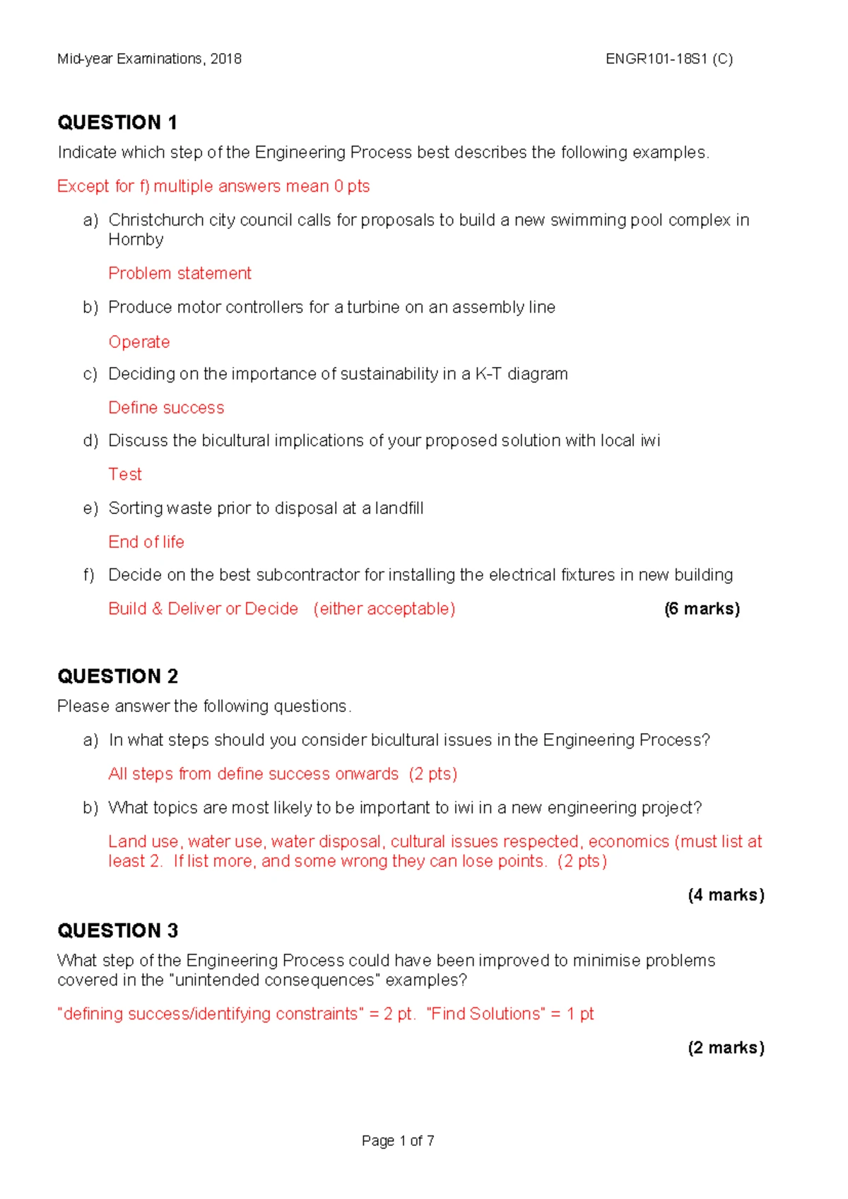 Engr101 Cheat Sheet 2021 Helpful for eng - Problem solving: Exercise ...