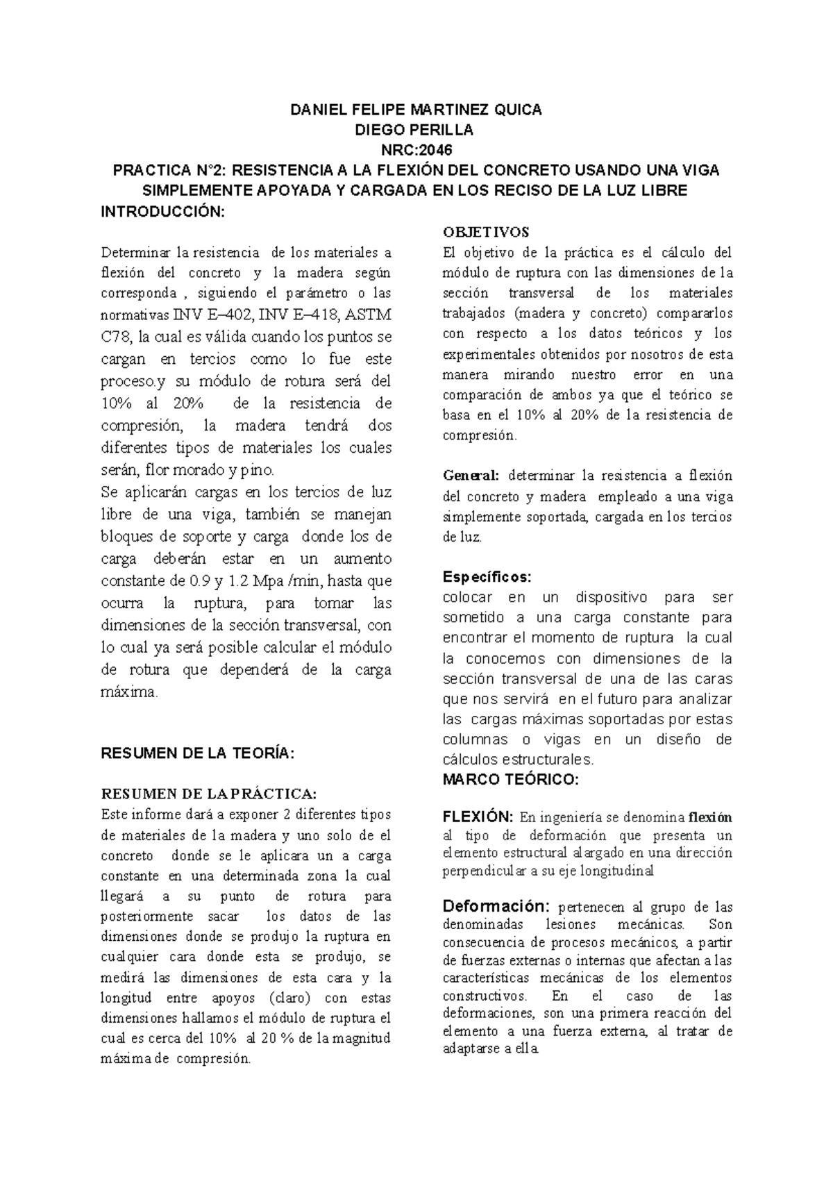 Laboratorio 2 - Nota: 4 - DANIEL FELIPE MARTINEZ QUICA DIEGO PERILLA ...