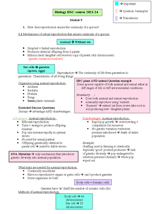 Biology Module 5 - Grade: 12 - New South Wales Higher School ...