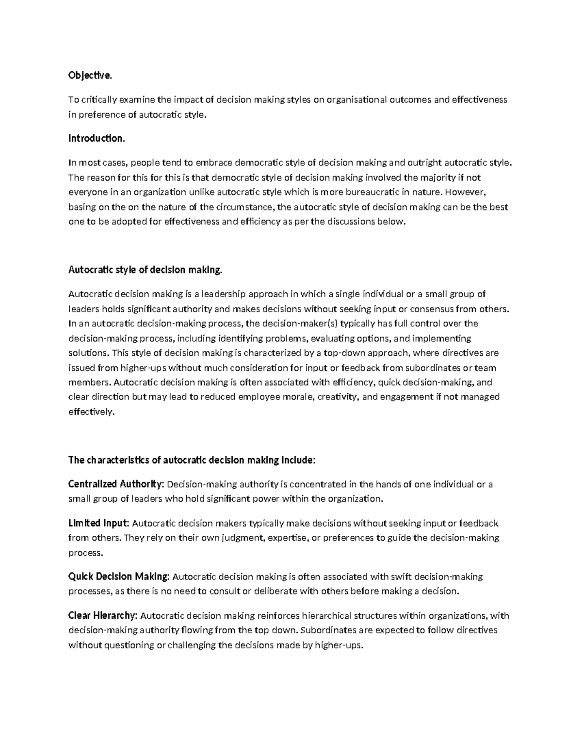 ED 404 Group 7 - Analyzing Decision-Making Styles in Organizations ...