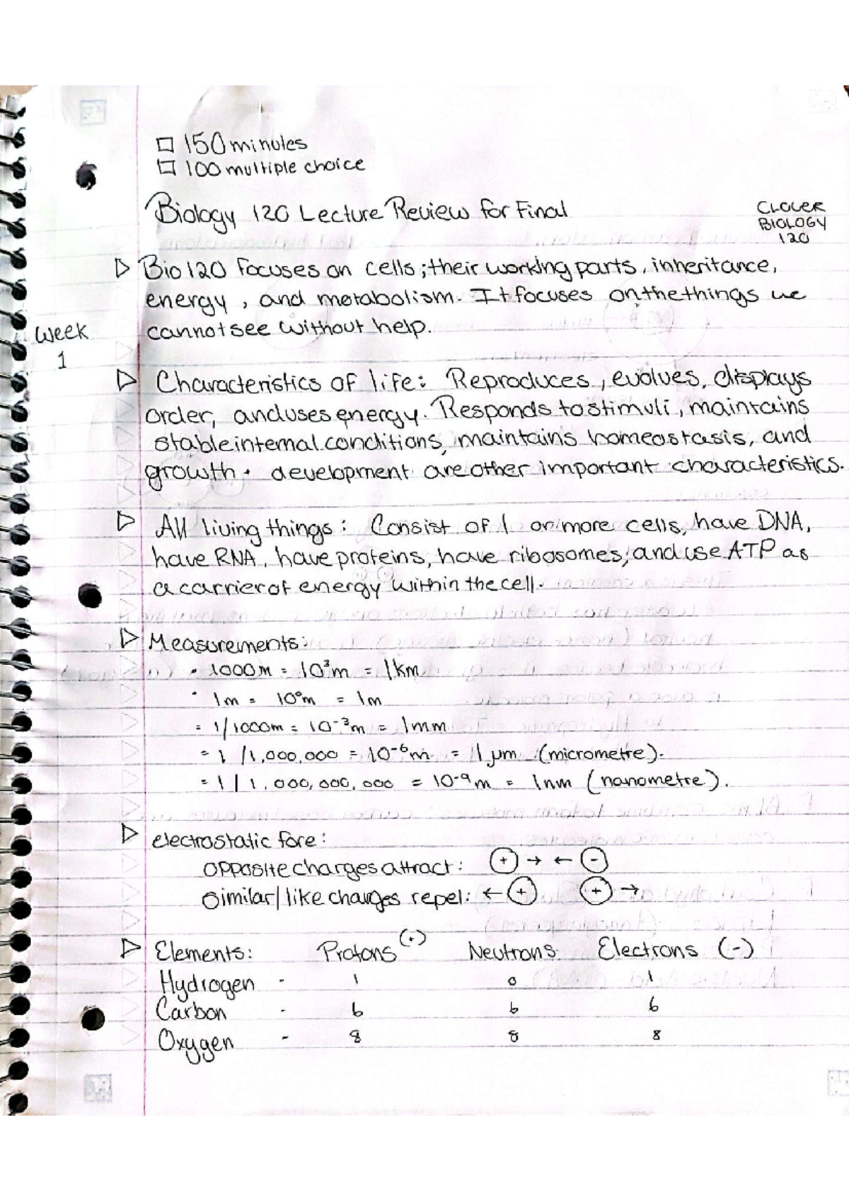 Biology 120 Lecture Review: Key Concepts for Final Exam Preparation ...