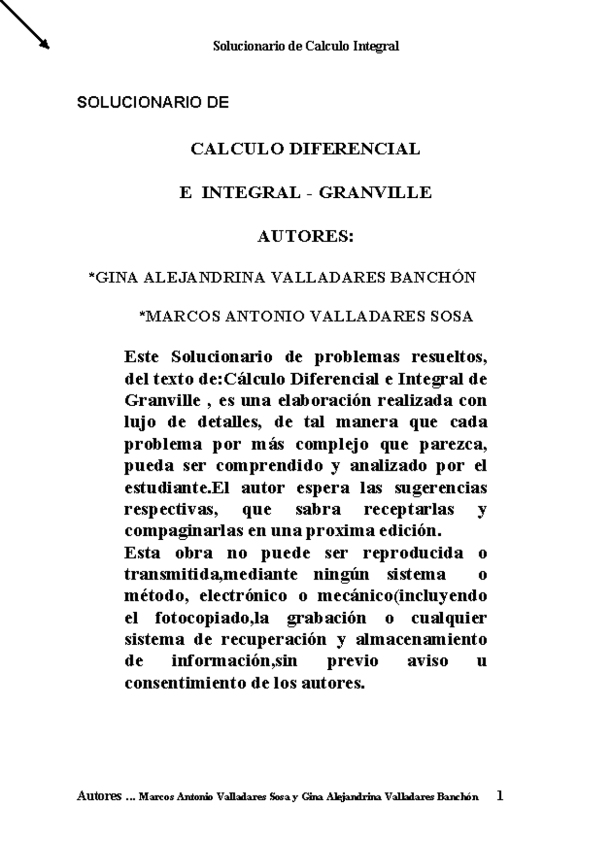 Solucionario de Cálculo Diferencial e Integral Granville PA g - Studocu