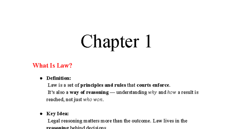 Chapter 1: Understanding Law and Its Implications for Business - Studocu