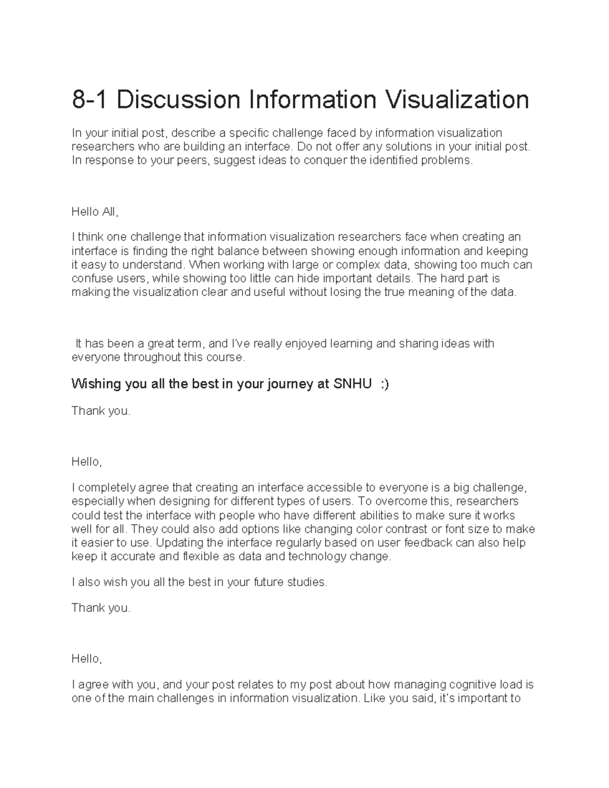 8-1 Discussion: Challenges in Information Visualization Interfaces ...