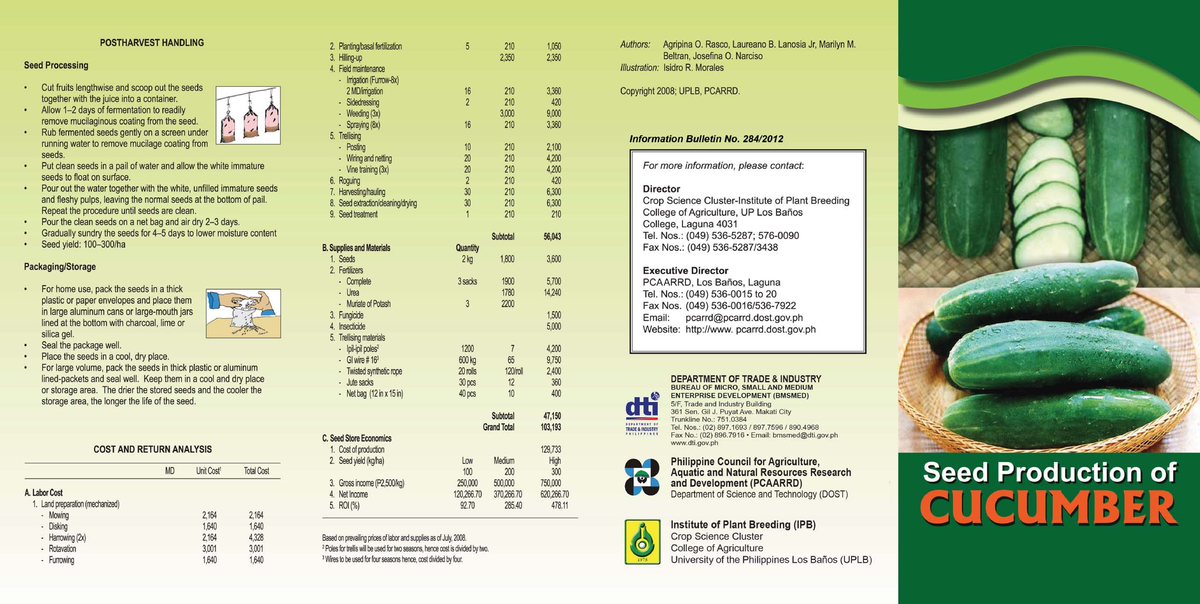 Seed Production Cucumber - Principles of Marketing - Studocu