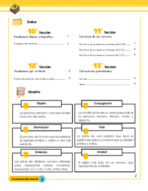 4° AM Español - Librito de vocabulario y conjugaciones verbales - Studocu