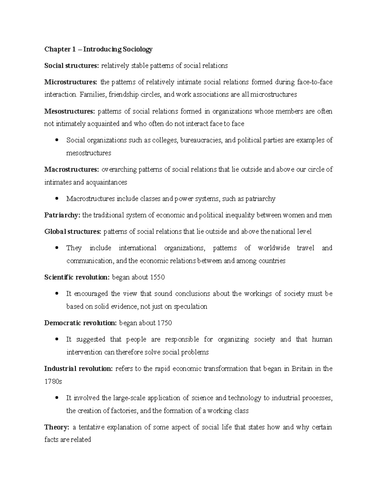 Chapter 1 – Introducing Sociology - Chapter 1 – Introducing Sociology ...