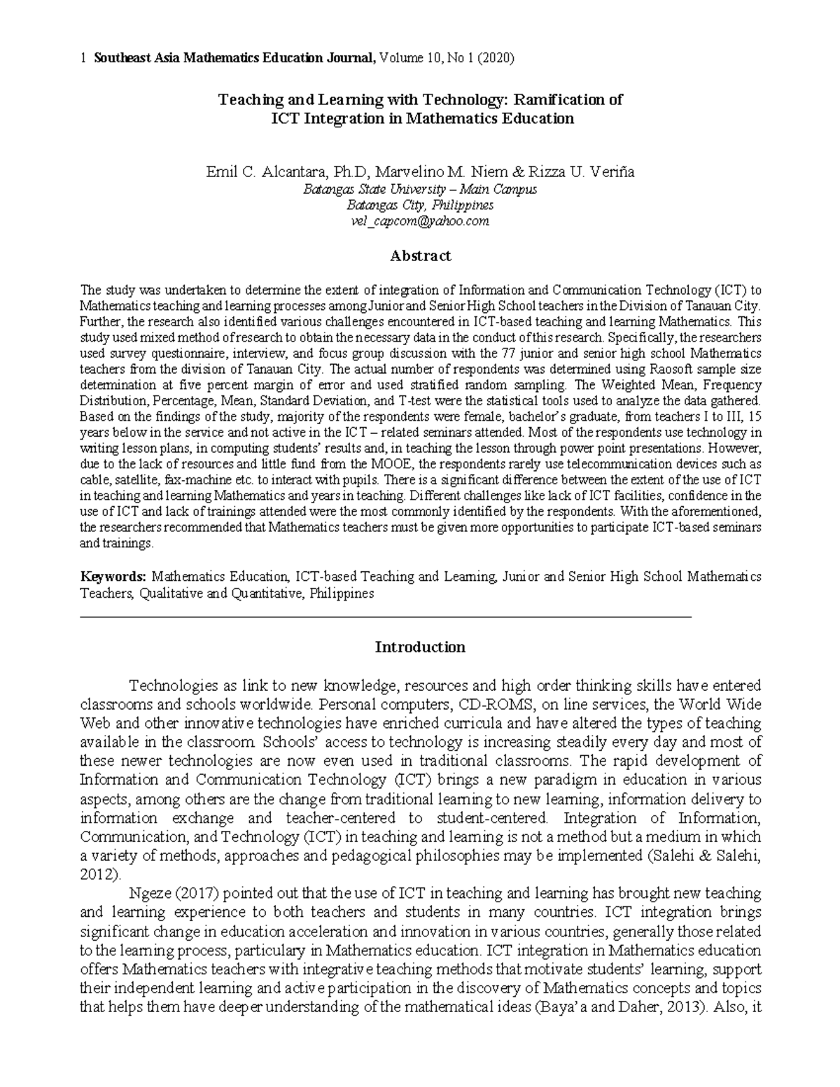 Teaching and Learning with ICT in Mathematics Education: Insights from ...