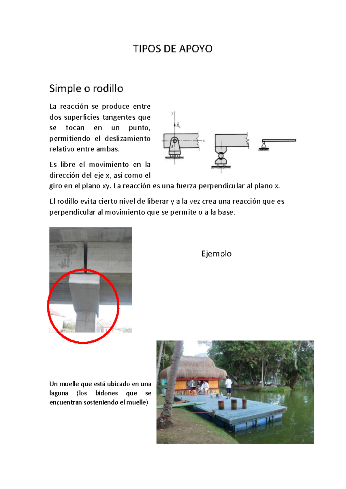 Tipos de Apoyo en Estructuras: Simple y Articulado - Studocu