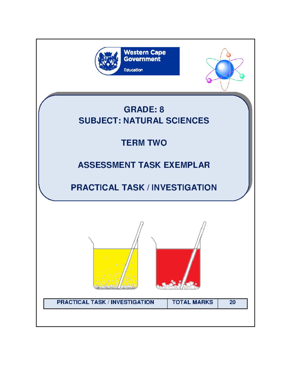 Grade 8 Natural Sciences Practical Task: Liquid Mixing Investigation Term 2 - Studocu