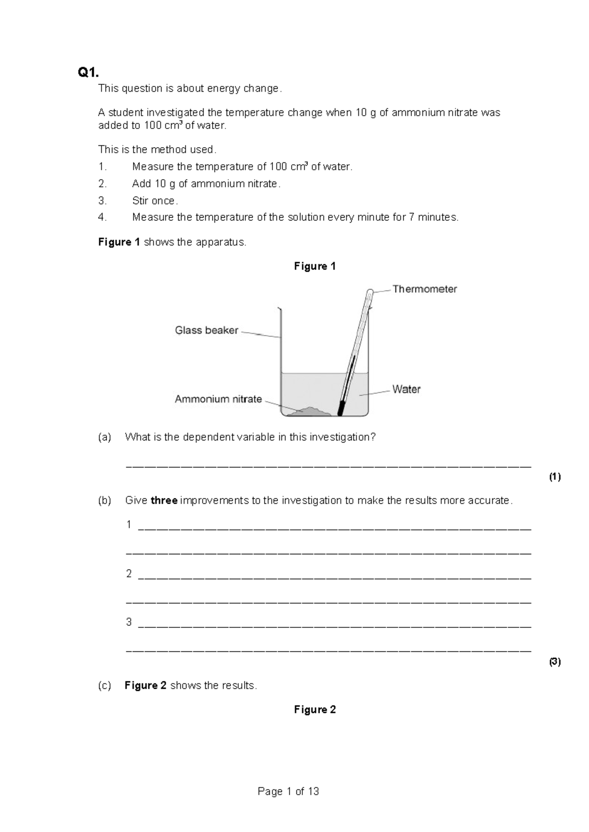 Chemistry P1 Final Exam Questions and Answers - Studocu