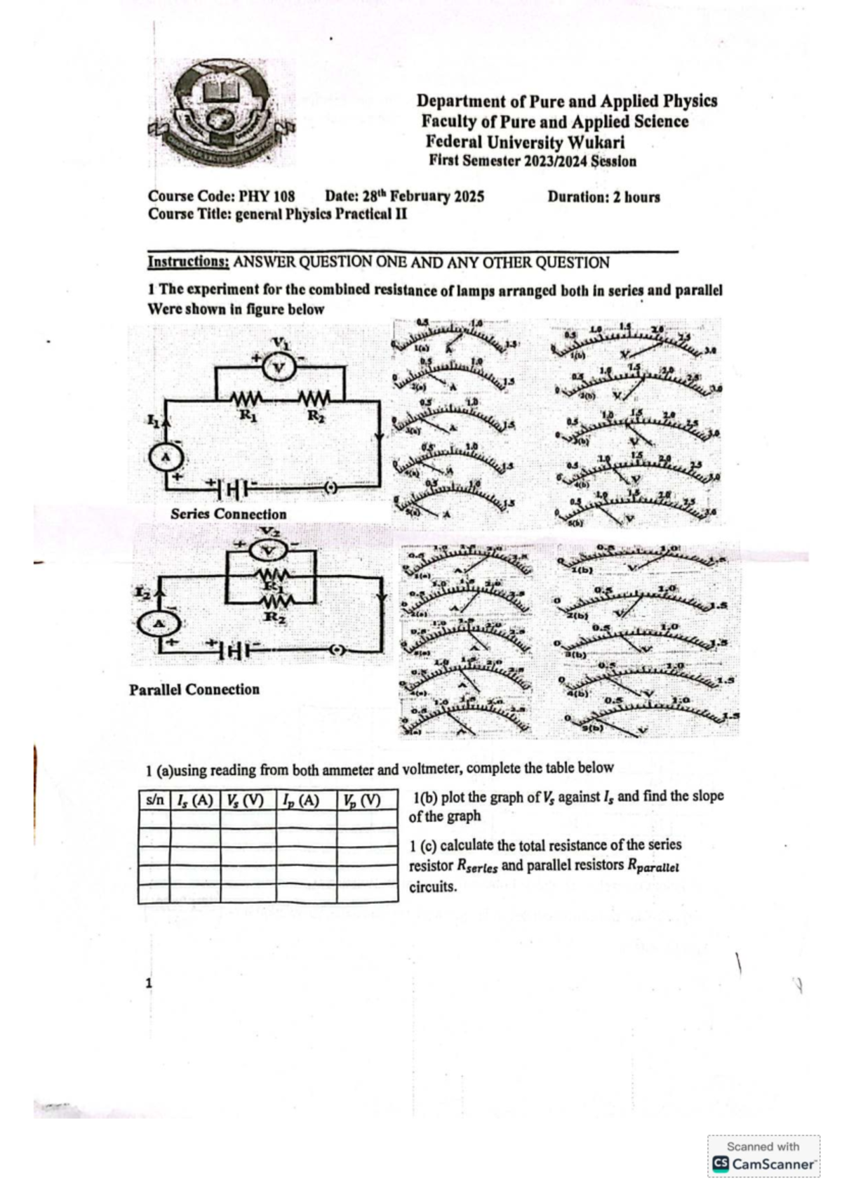 Second Semester Exam Questions for PHY 108, CSC 106, STA 122, and MTH Courses - Studocu
