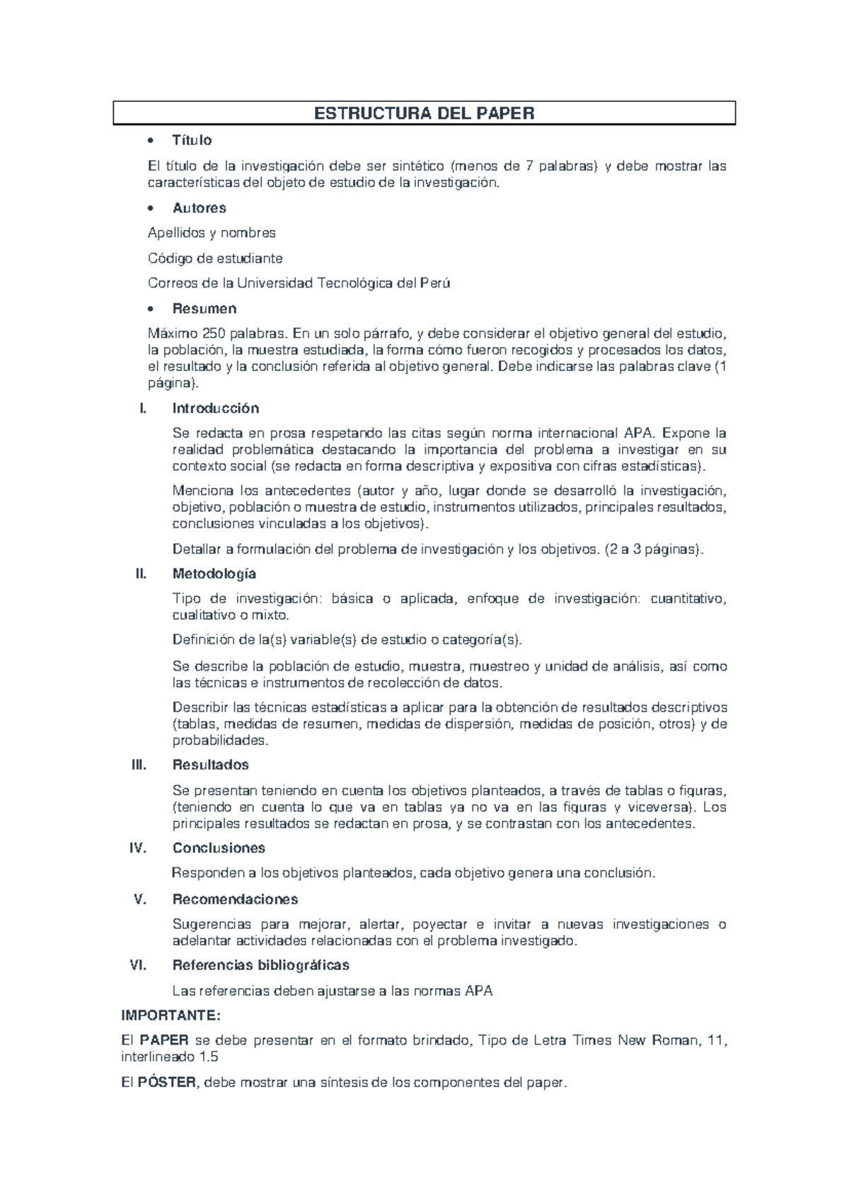 Estructura del Paper - Guía Completa para Investigación Académica - Studocu