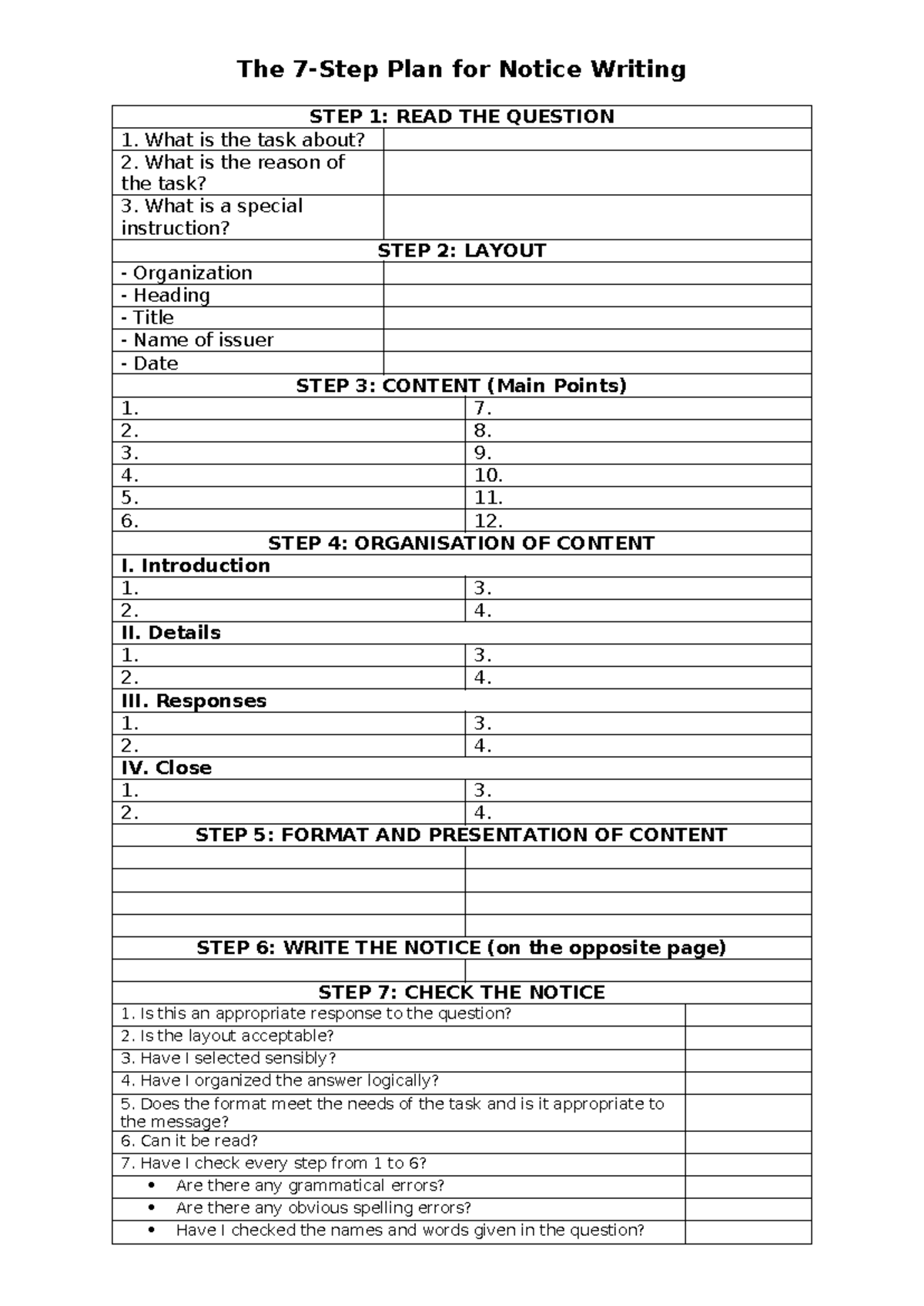 Notice Writing Guide: Steps & Format for Effective Notices - Studocu