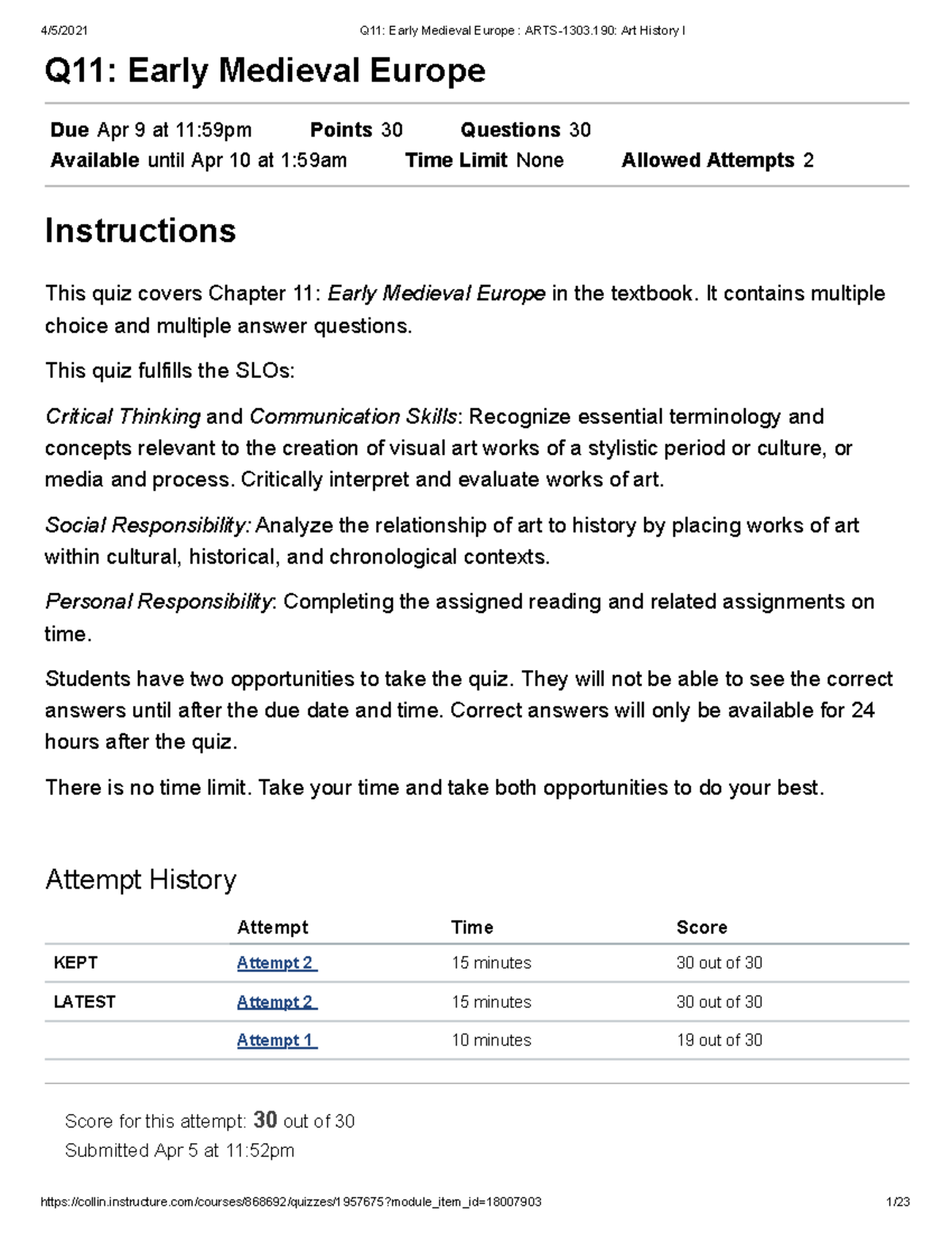 ARTS 1303 Art History Quiz 11: Early Medieval Europe Insights - Studocu