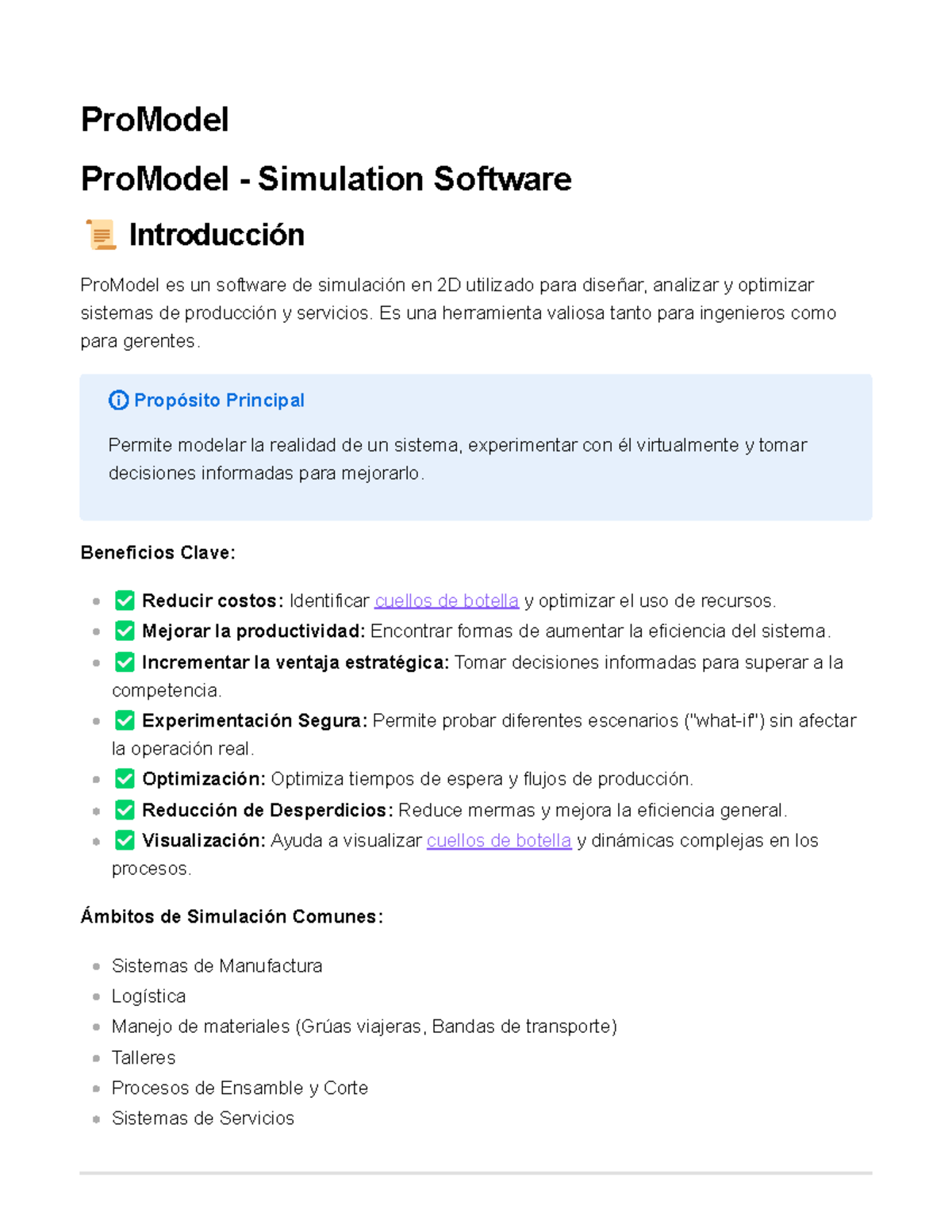 Guía Completa de ProModel: Software de Simulación 2D para Sistemas de ...