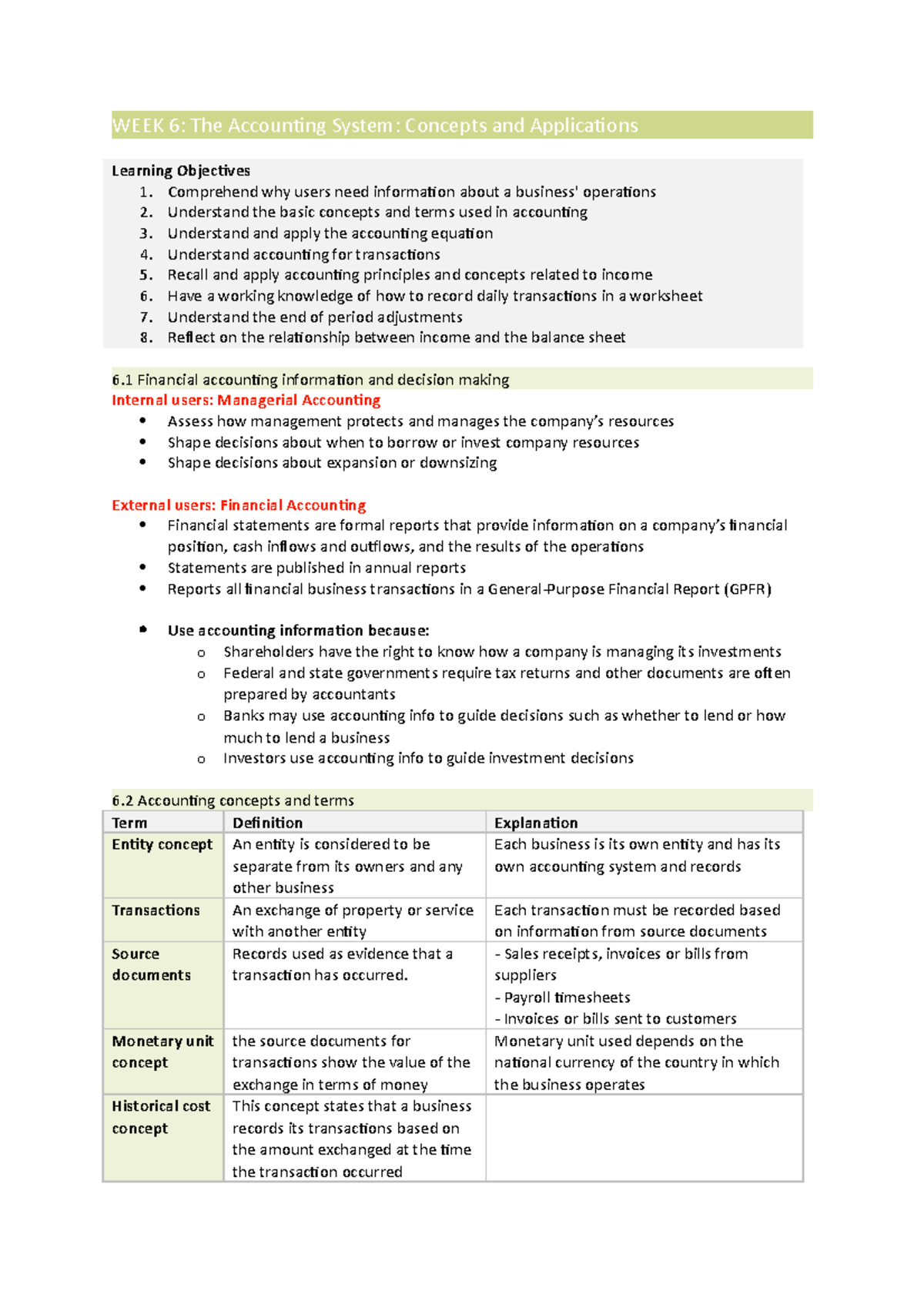 BUSS1030 Concepts and Applications: Weeks 6 & 7 Overview - Studocu