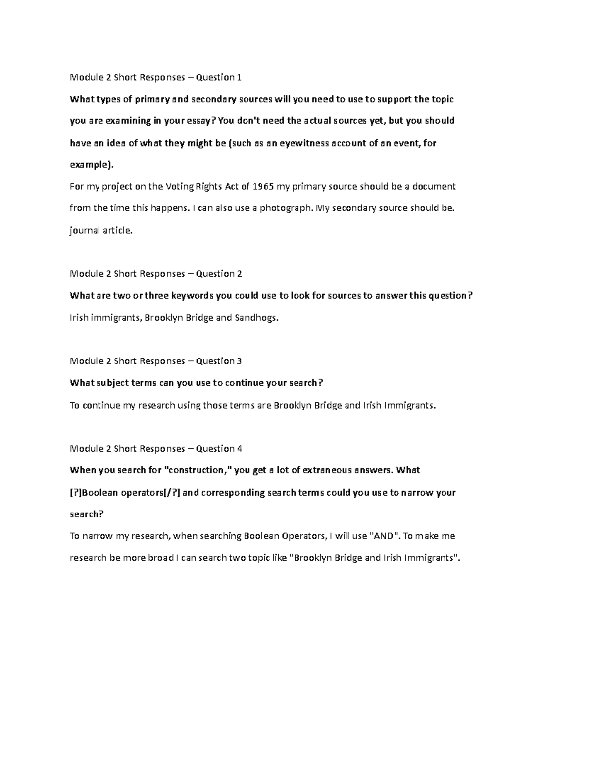 HIS 200 Module 2 Short Responses: Research Source Strategies - Studocu