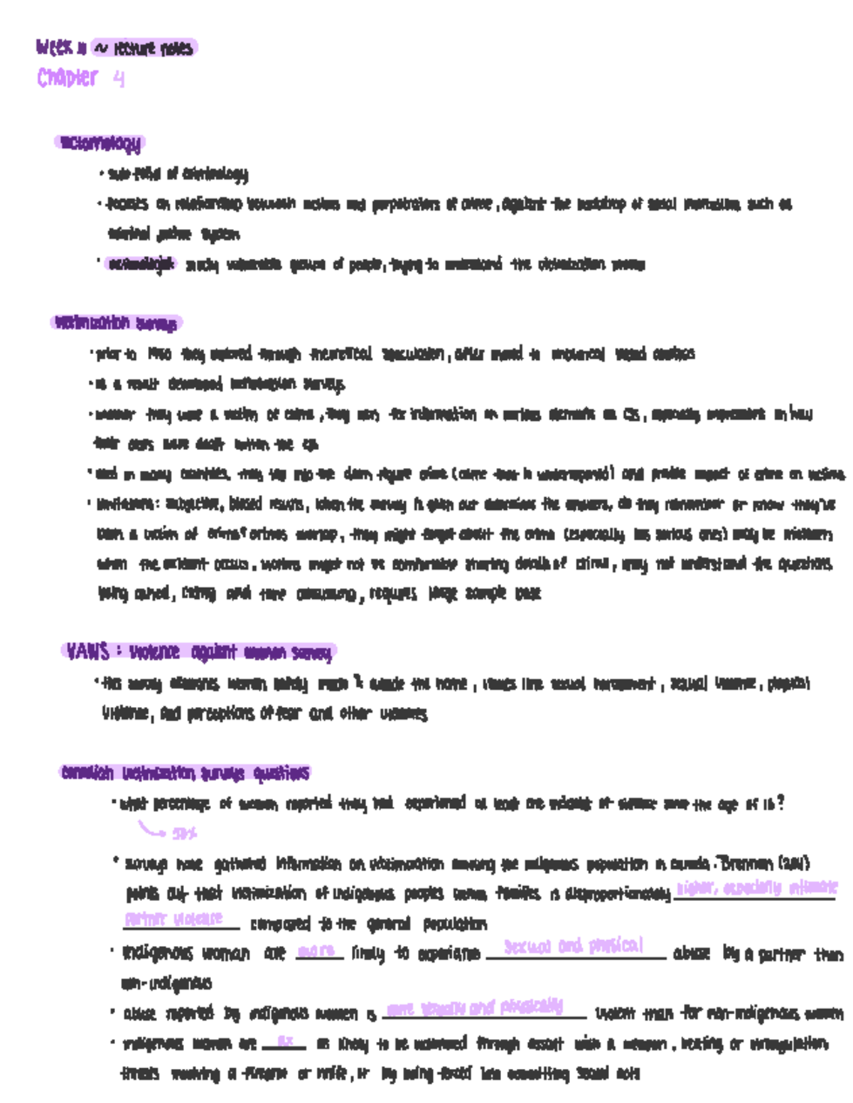 Socio 2266A - Week 10 Lecture Notes on Victimology and Crime - Studocu