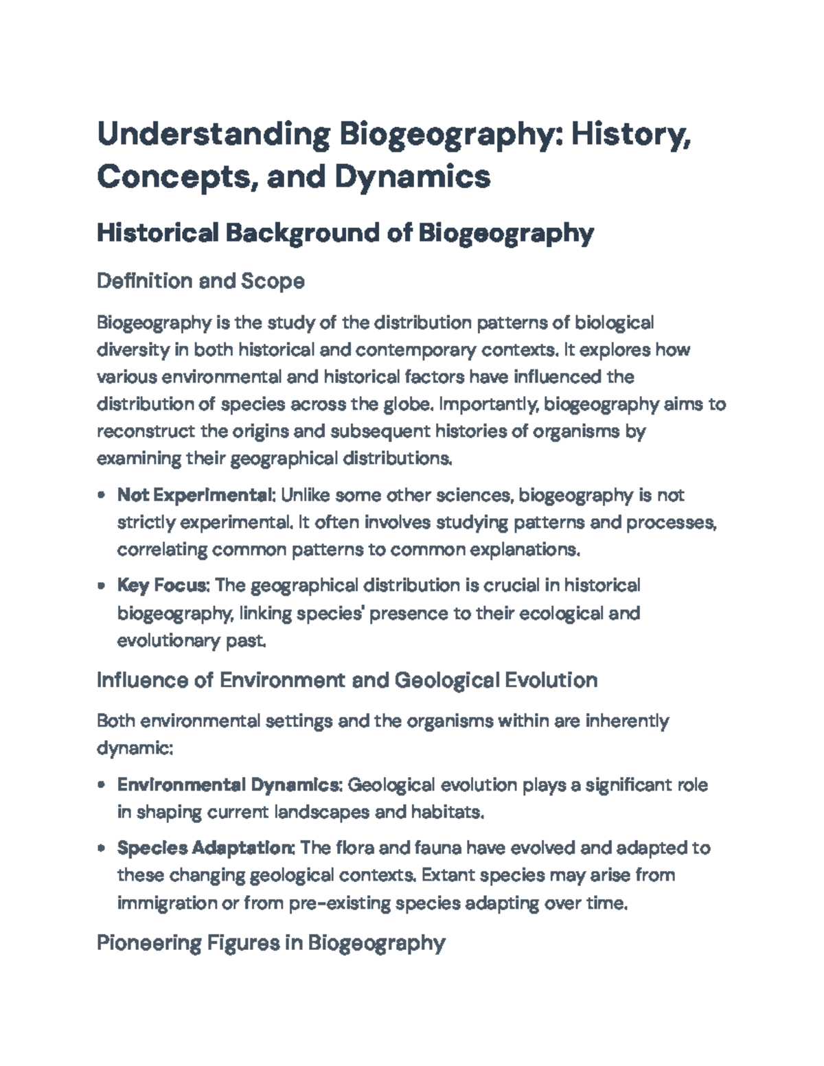 Understanding Biogeography: Concepts, History, and Modern Applications ...