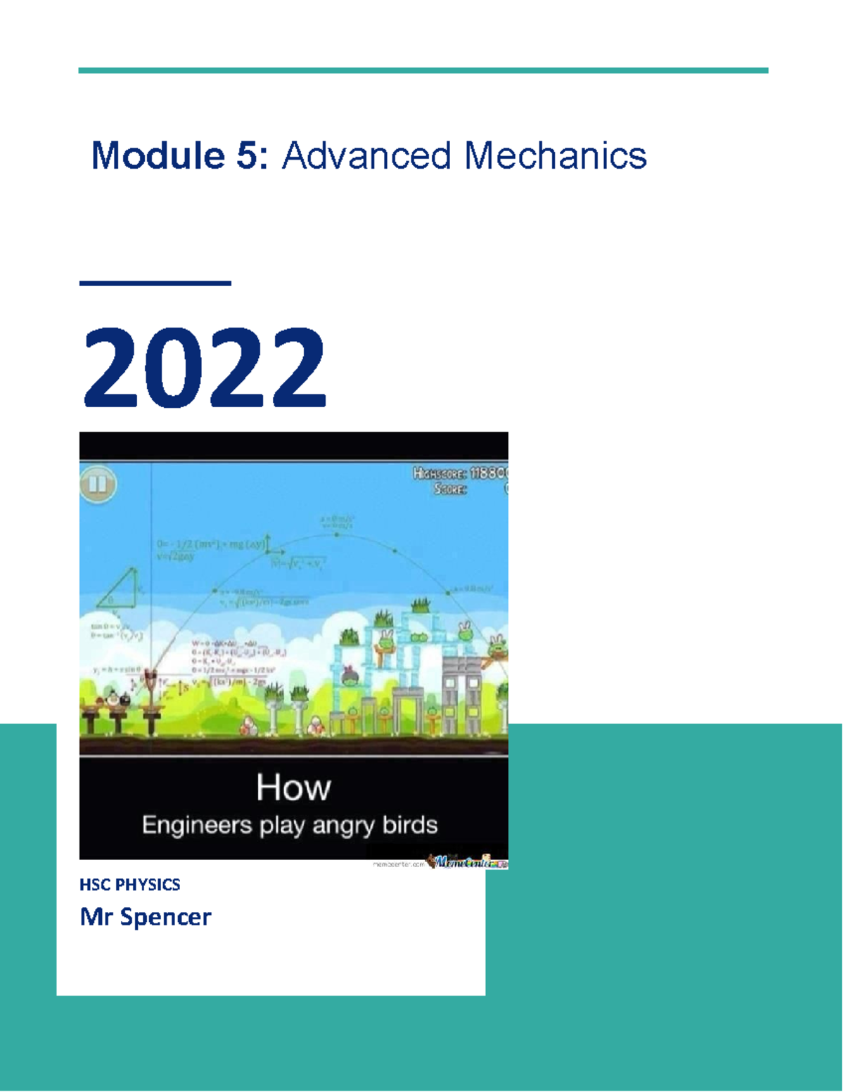 Advanced Mechanics Study Guide - Year 12 Physics Module 5 - Studocu