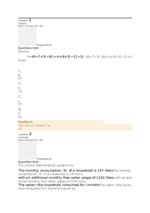 [Solved] UNISA 2023 QMI150023S2 Welcome Message Assessment 7 QUIZ - Elementary Quantitative ...