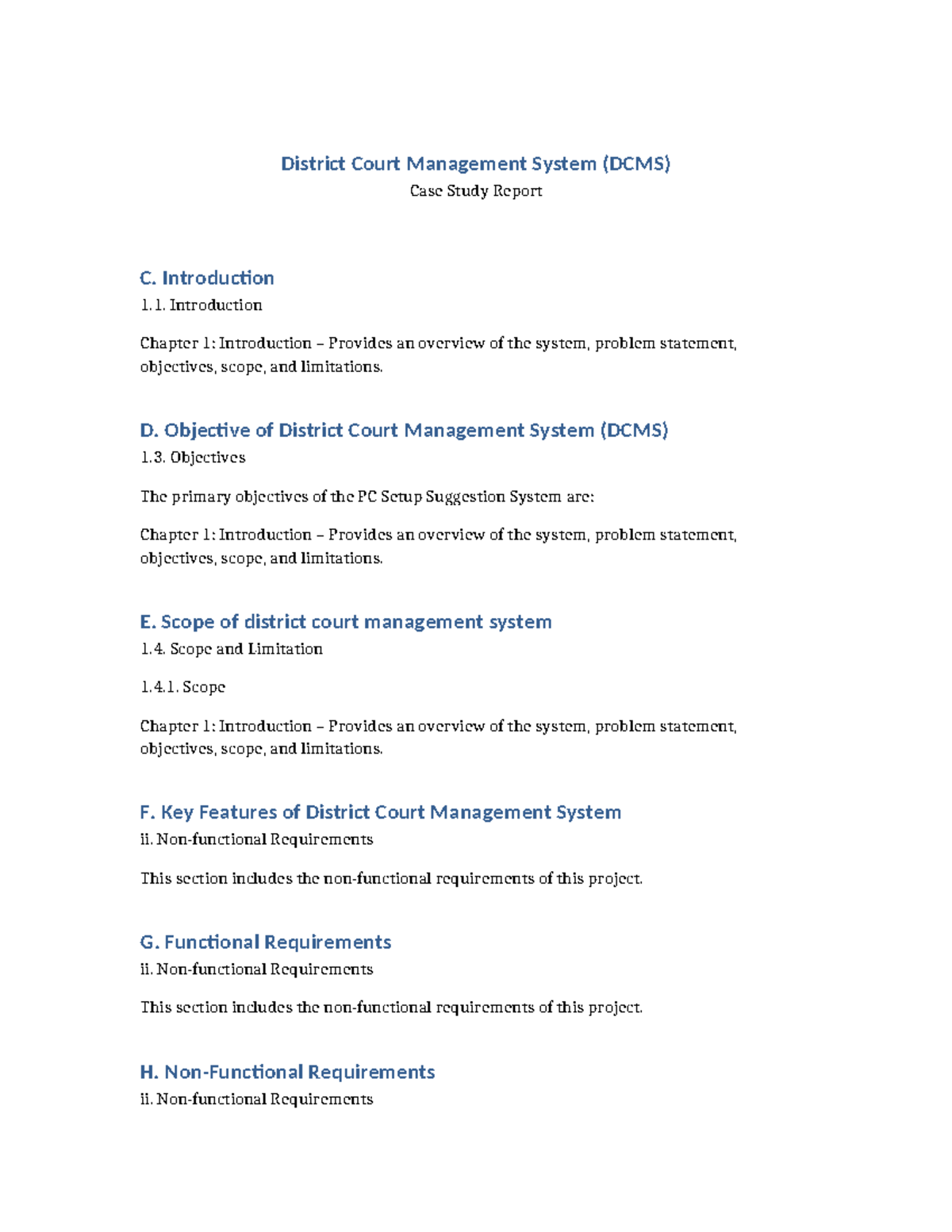 DCMS Case Study Report: Overview, Objectives, and Challenges - Studocu