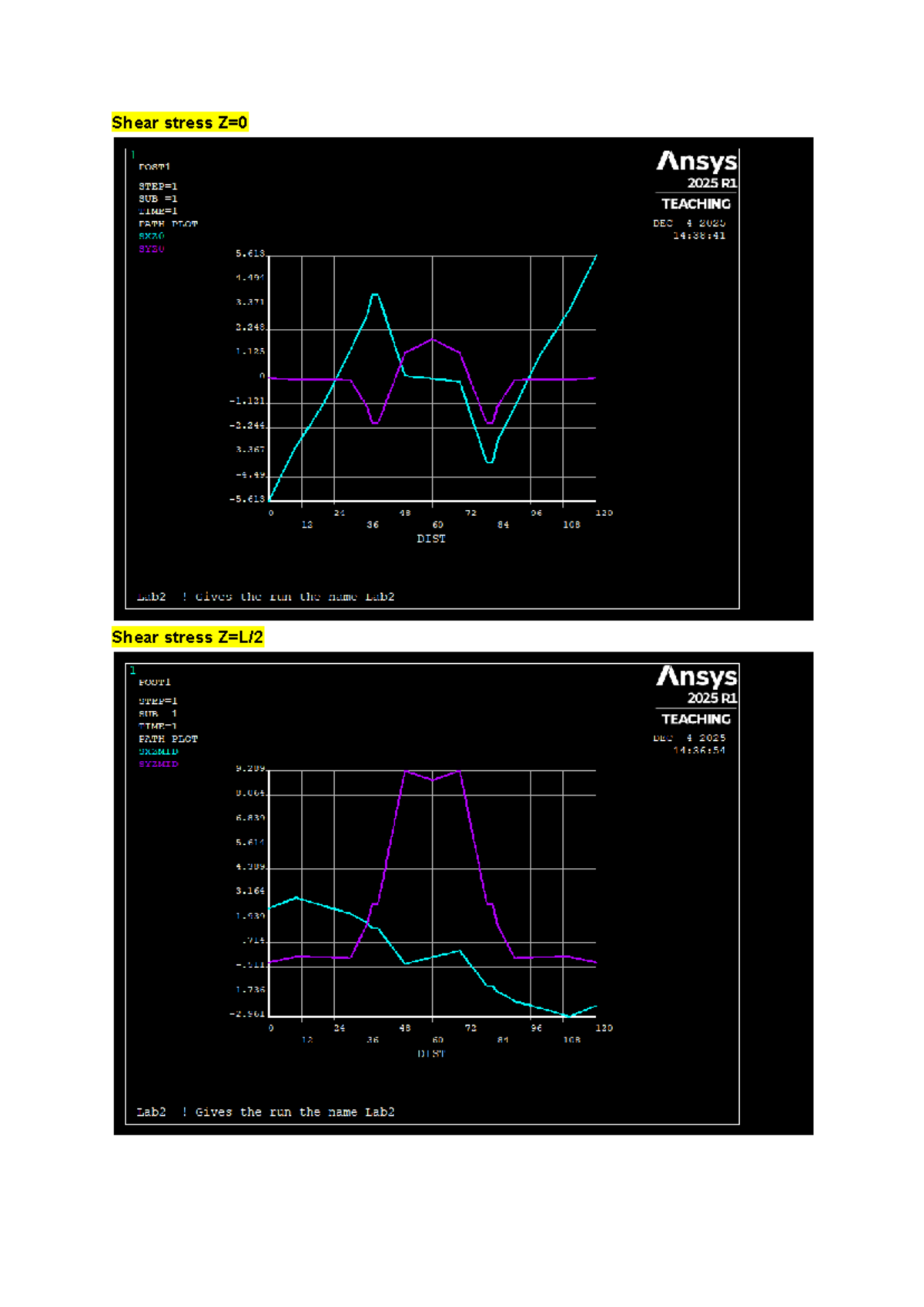 Shear Stress Analysis Lab2 - Ansys 2025 R1 - Studocu