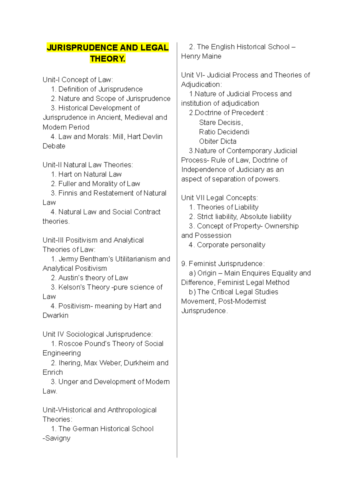 LLM Sem 2 Syllabus: Constitutional & Administrative Law Overview - Studocu