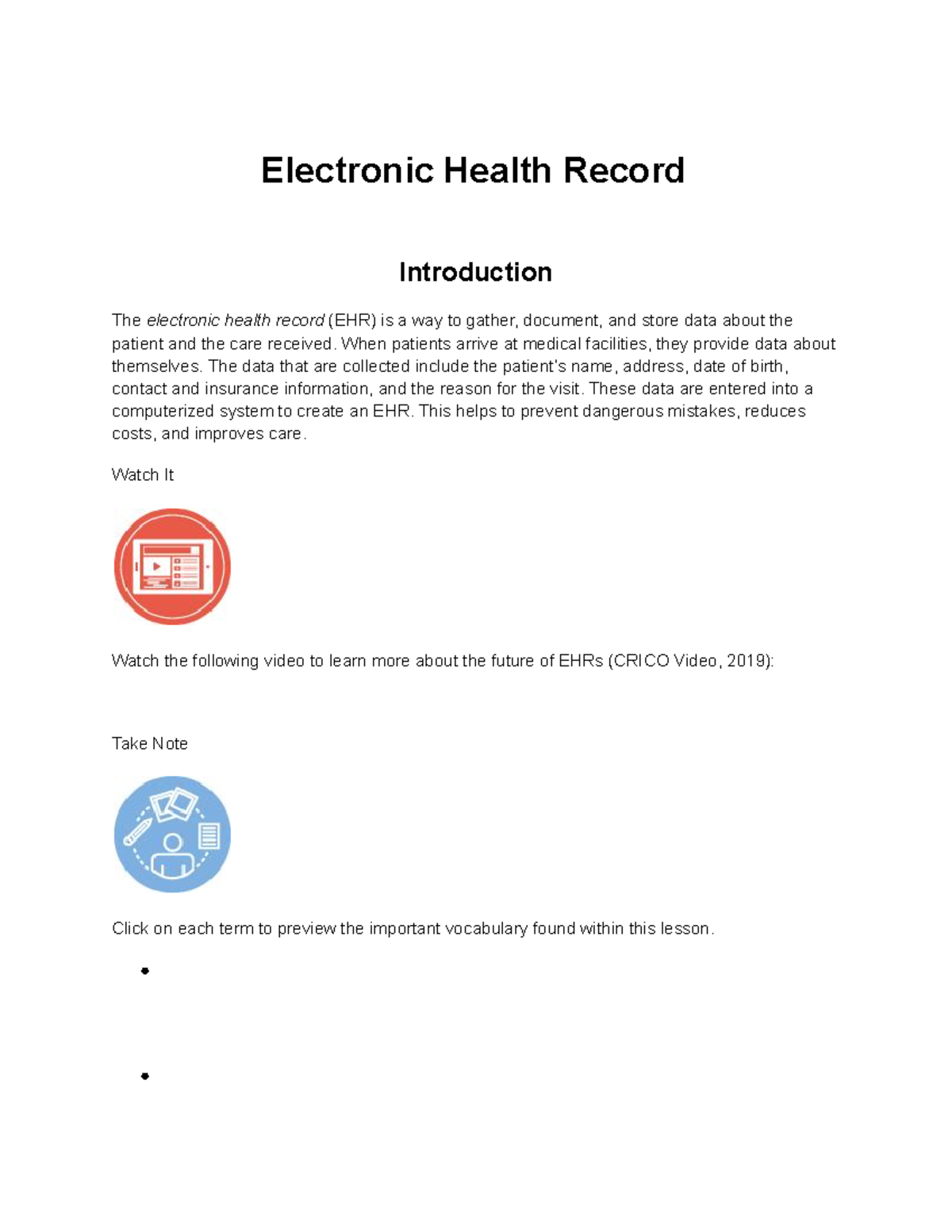 Understanding Electronic Health Records (EHR): Overview & Benefits ...