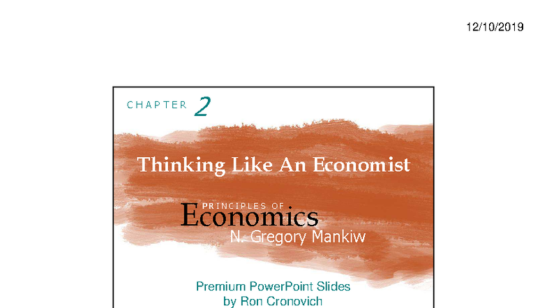 CHAPTER 2: Thinking Like An Economist - Principles of Economics - Studocu