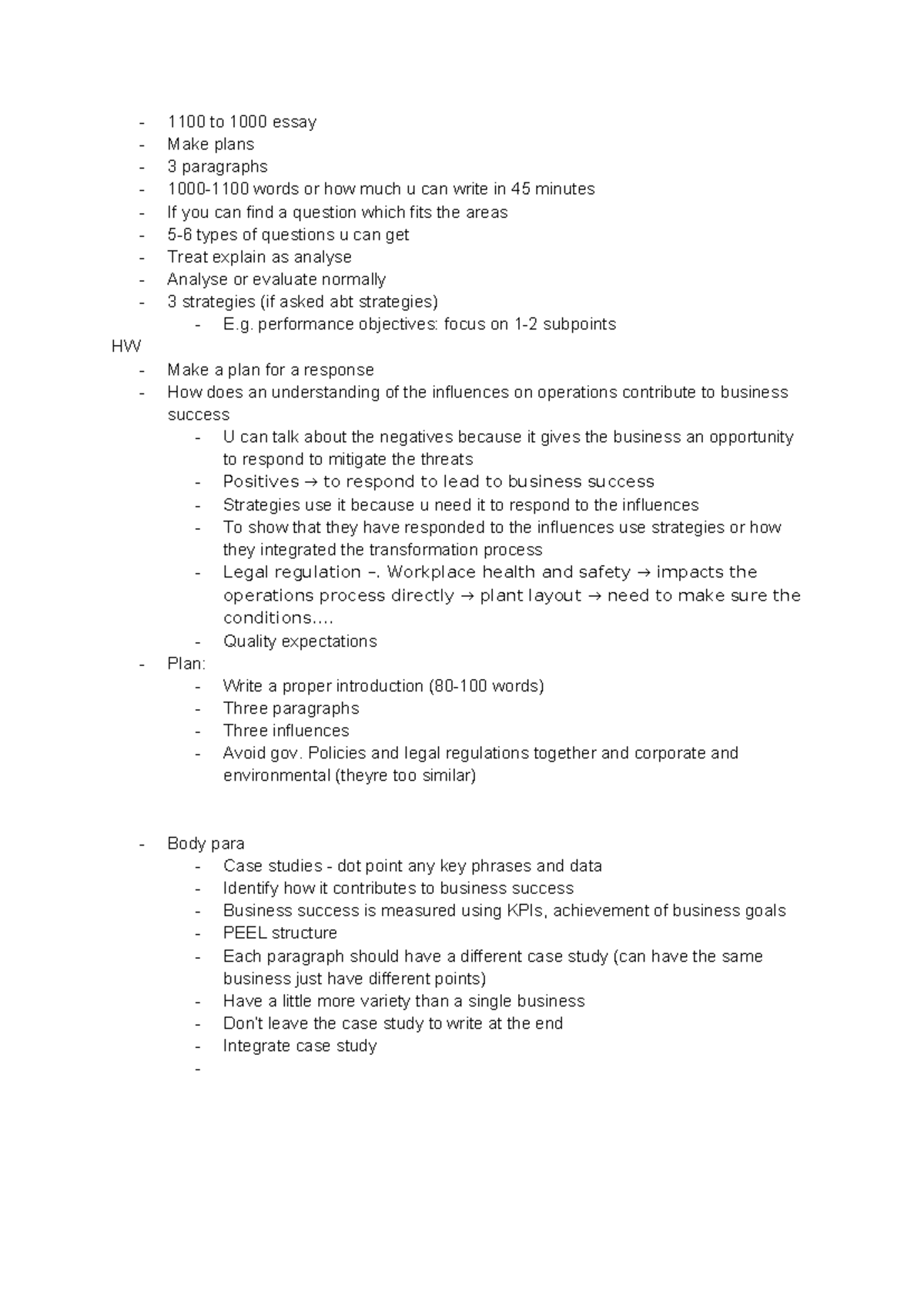 Year 11 Essay Skills: Crafting Business Reports for Success - Studocu