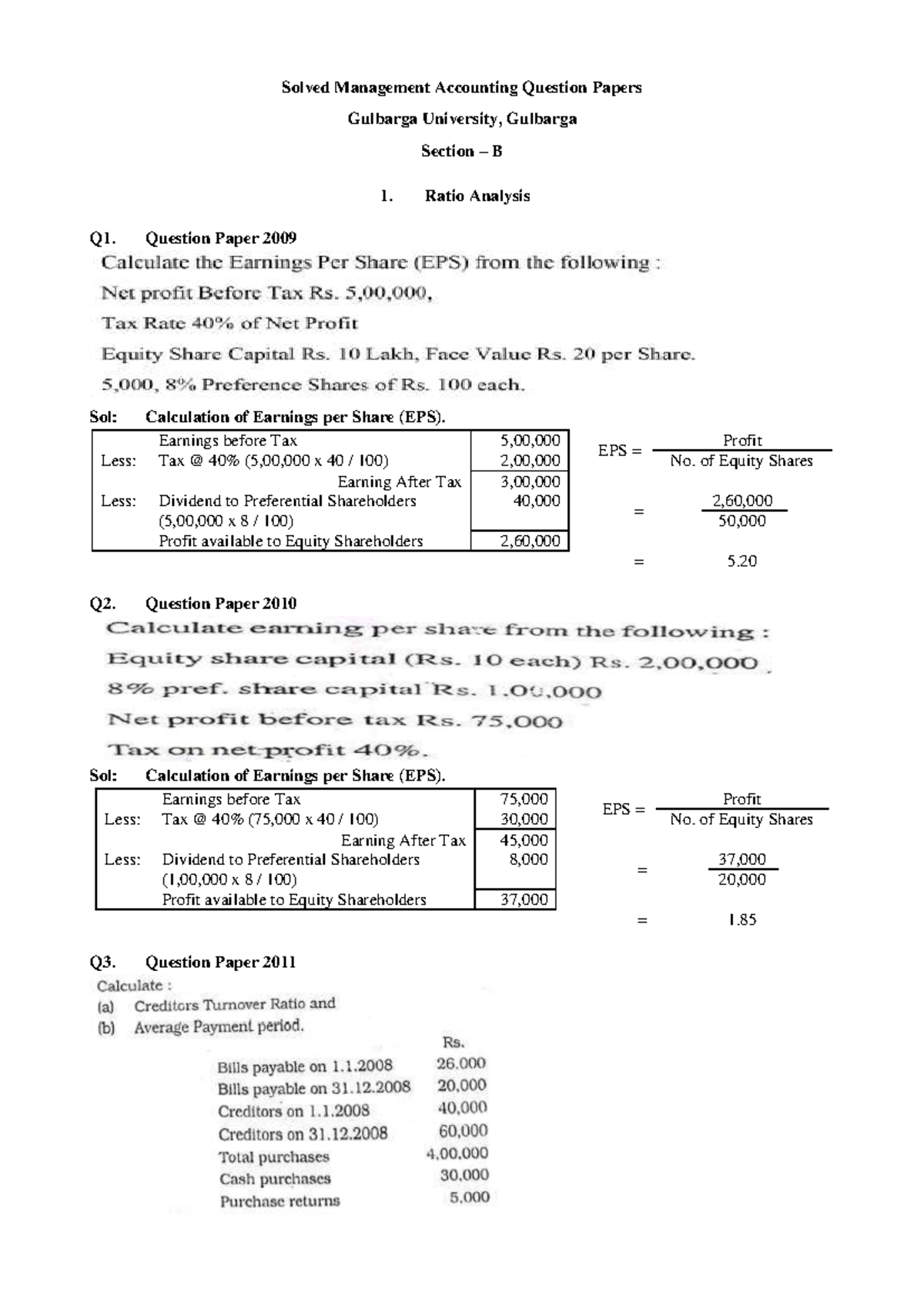 Section B Solved Question Paper-1 BCom VI Sem - Solved Management ...