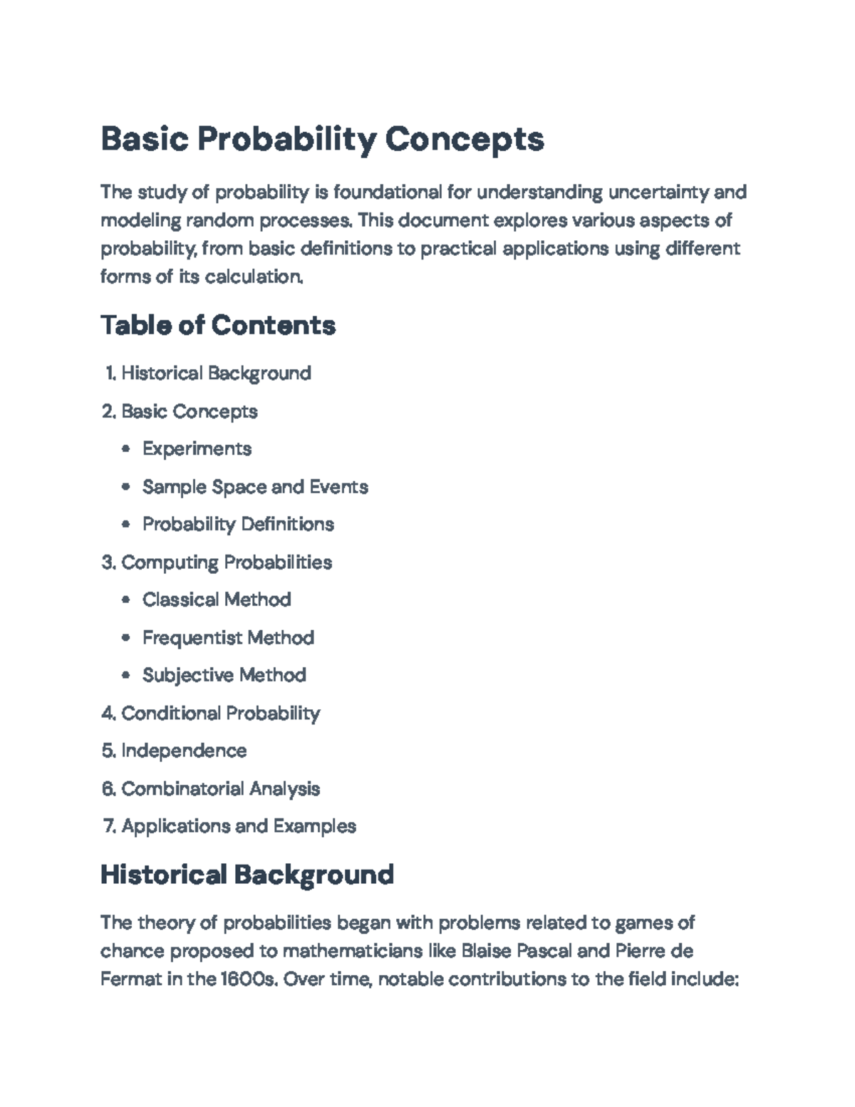 Basic Probability Concepts and Applications: A Comprehensive Guide - Studocu