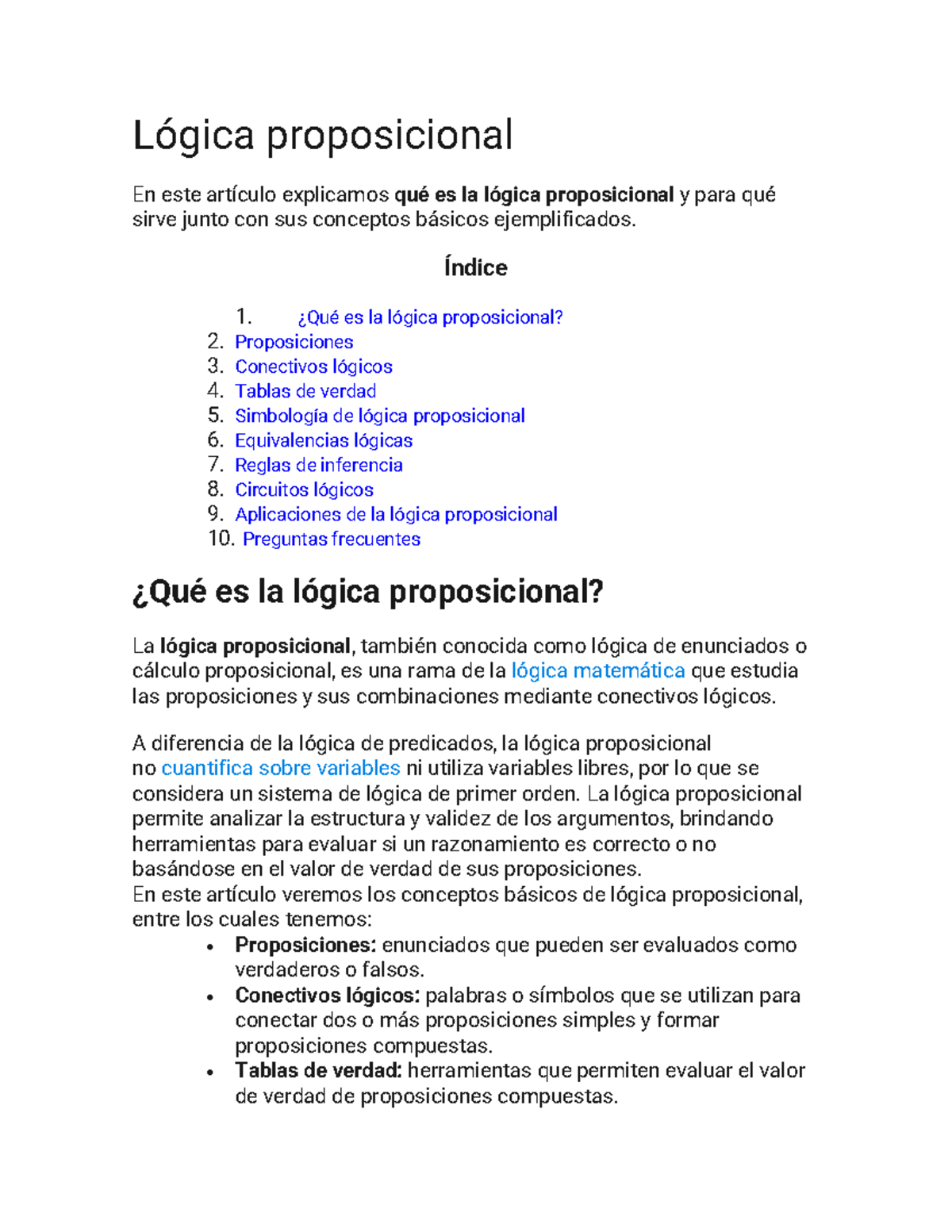 Lógica Proposicional: Conceptos, Reglas y Aplicaciones Esenciales - Studocu