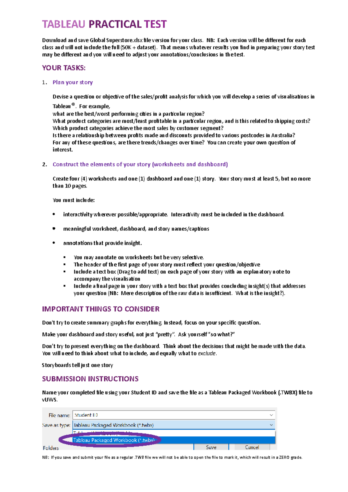 Tableau Practical Test 2 - TABLEAU PRACTICAL TEST Download and save ...