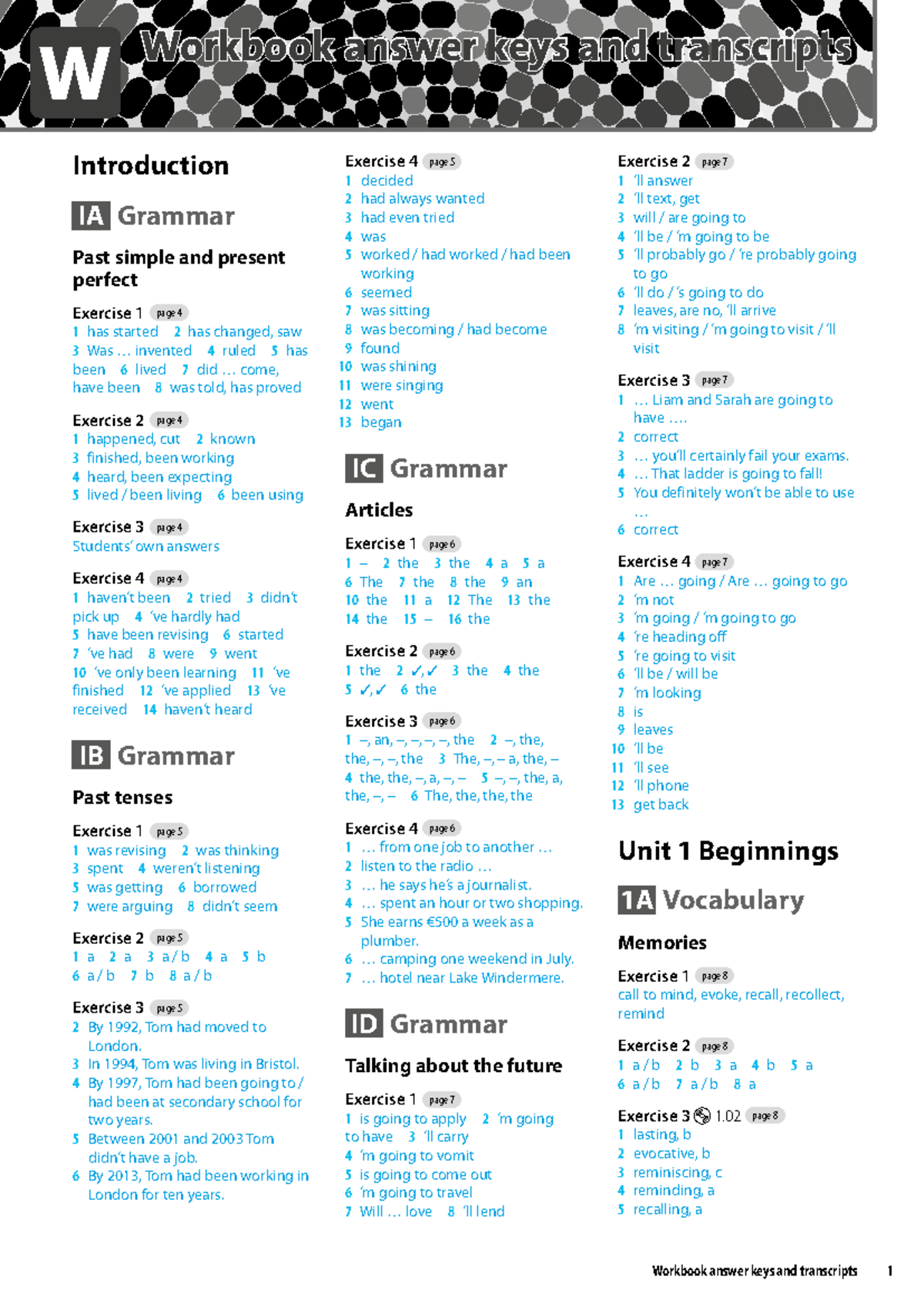 Pdfcoffee - Solutions advanced - Workbook answer keys and ...