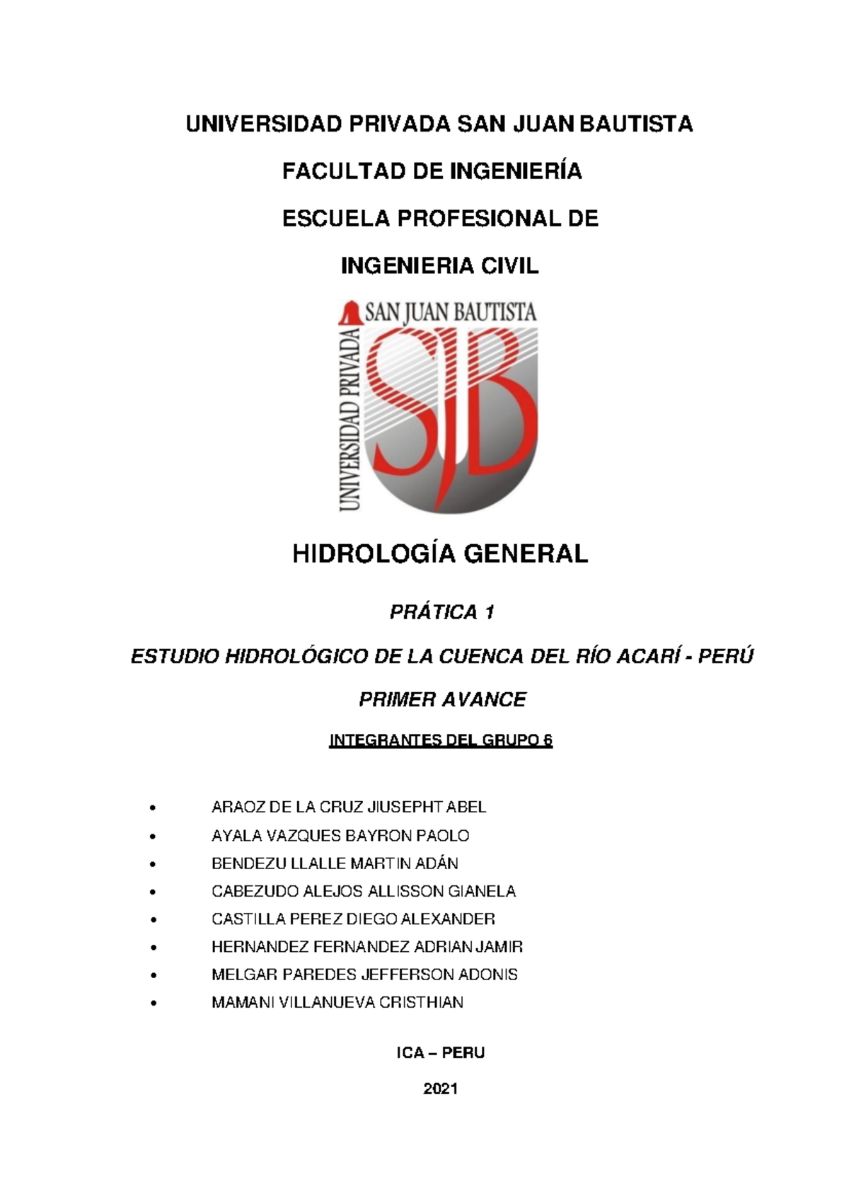 PC4 - Estudio Hidrológico de la Cuenca del Río Acarí, Perú - Studocu