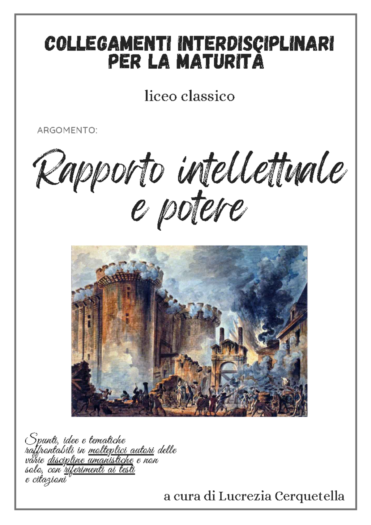 Collegamenti Interdisciplinari: Rapporto Intellettuale e Potere per ...