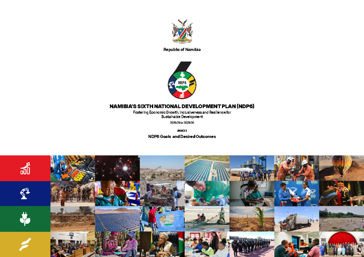 NDP6: Namibia's Sixth National Development Plan Goals & Outcomes - Studocu