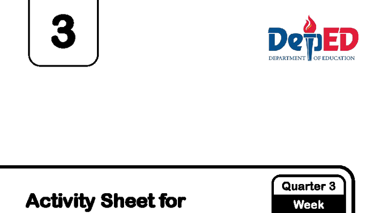 AS Science 3 Q3 Week 1 Activity Sheet: Moving Objects - Studocu