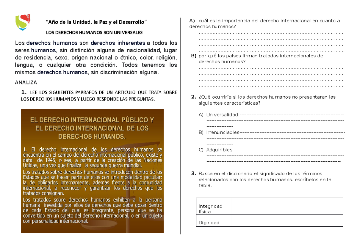 Ficha de Estudio sobre Derechos Humanos - DPCC - Studocu