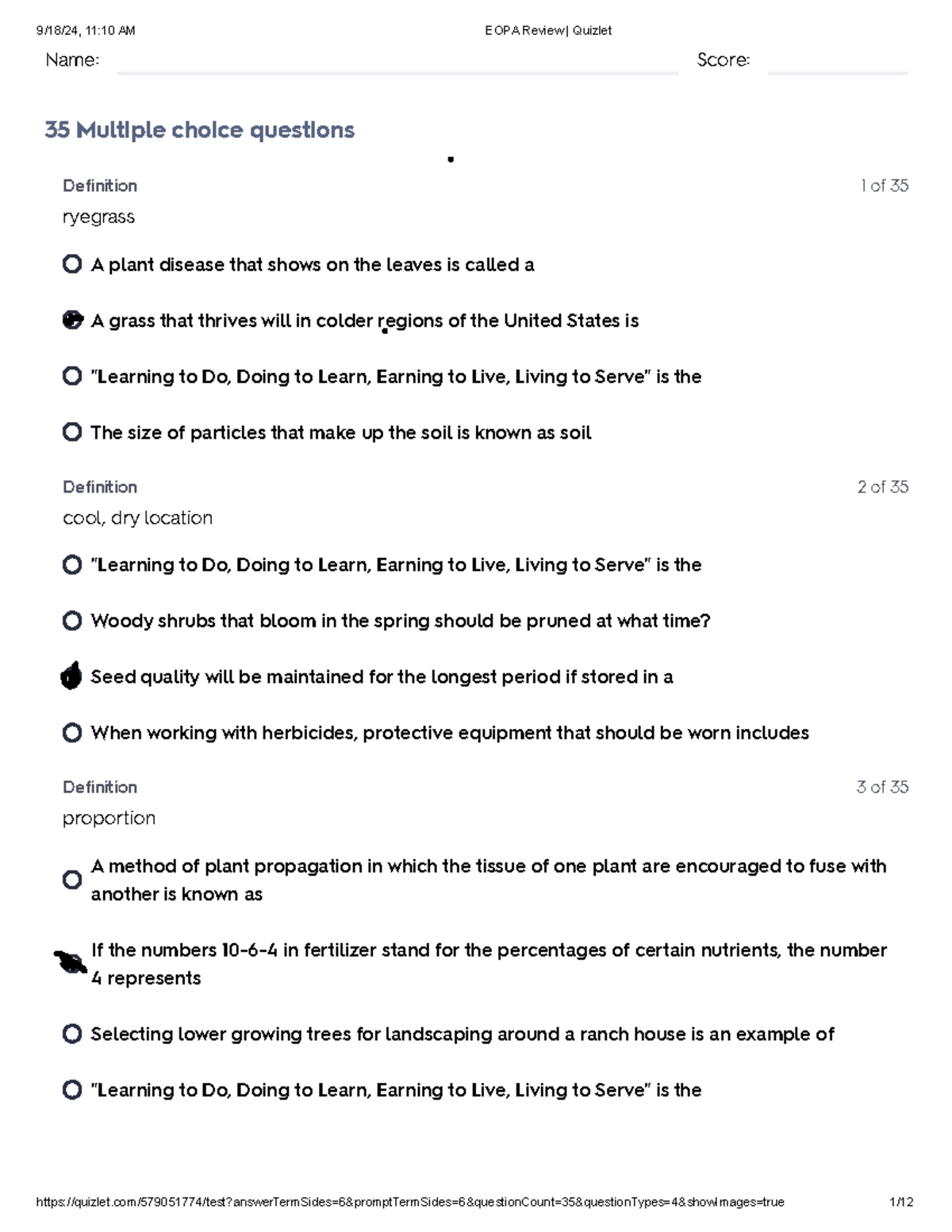 EOPA Review Quizlet: Key Terms and Concepts for Exam Preparation - Studocu