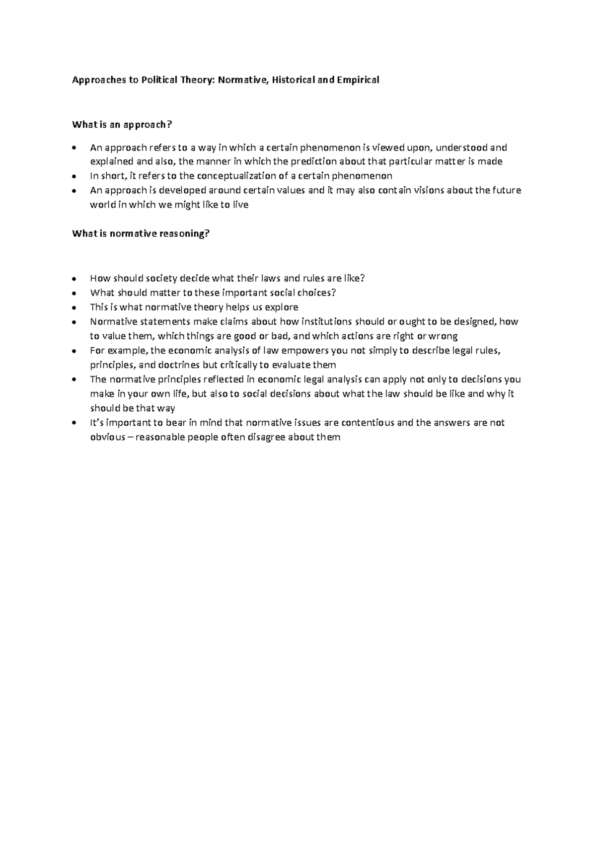 Political Theory Approaches: Empirical vs Normative Debates & Concepts ...