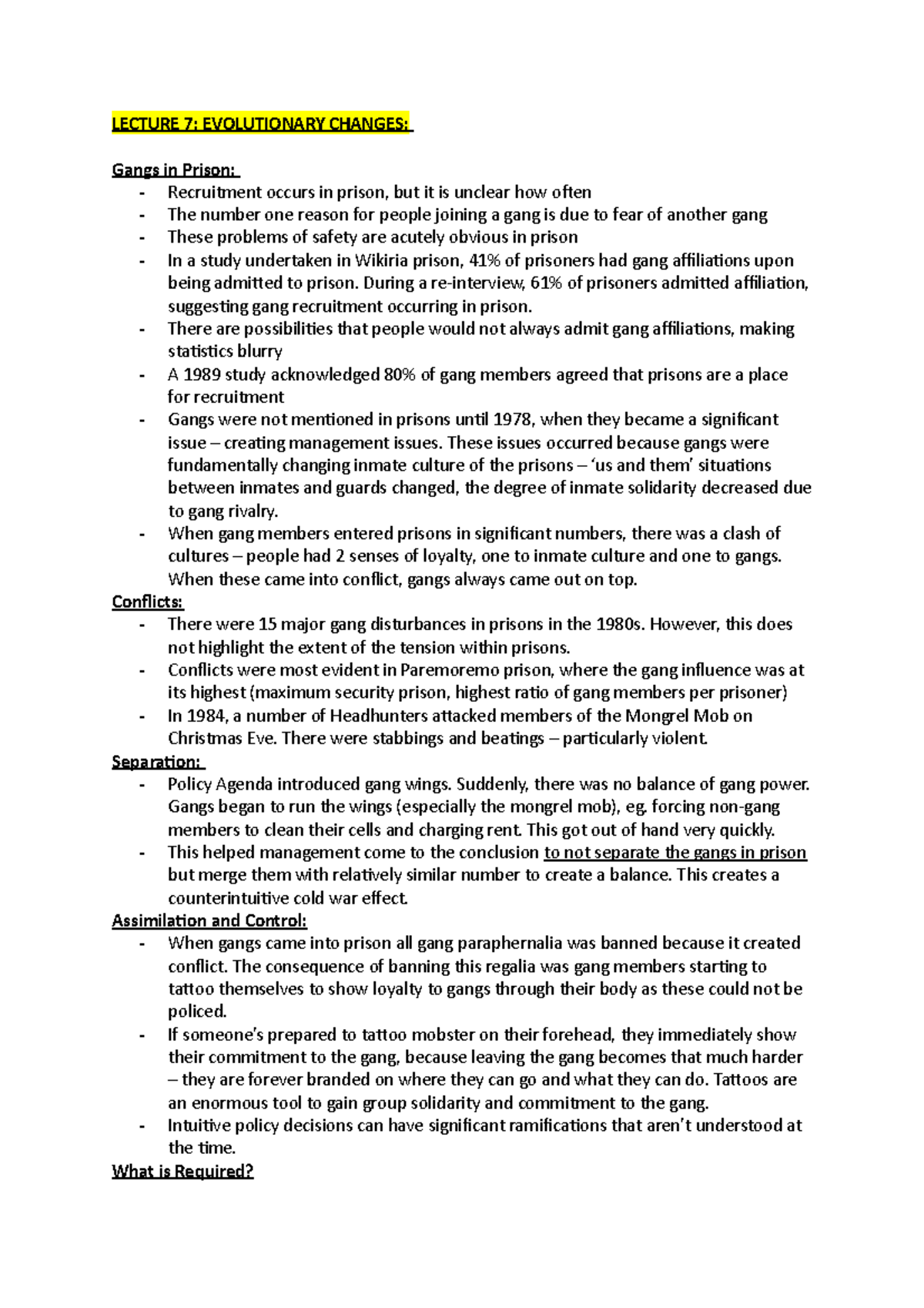 SOCI293 Term 4: Lecture Notes on Gang Evolution in Prisons and Society ...