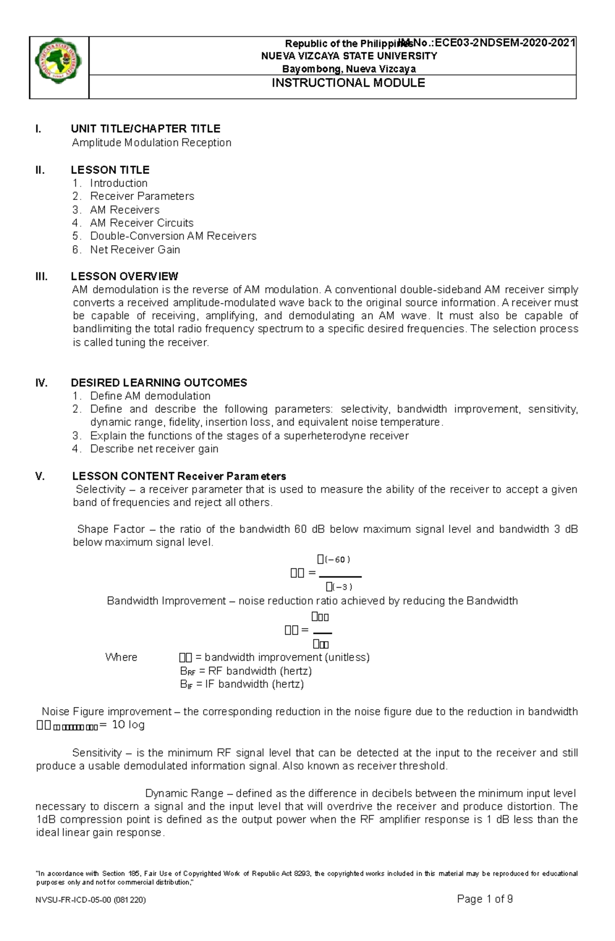 IM04-PC - Detailed Study of Amplitude Modulation Reception Techniques ...