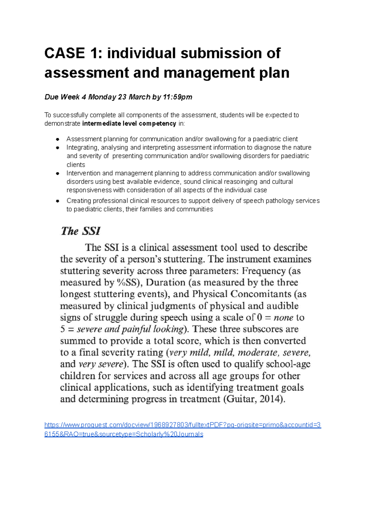 REHA3048 Case Study: Assessment & Management Plan for Jasper - Studocu