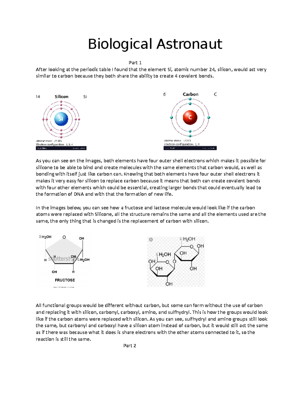 Biological Astronaut - Essay on Silicon vs Carbon in Life Formation ...
